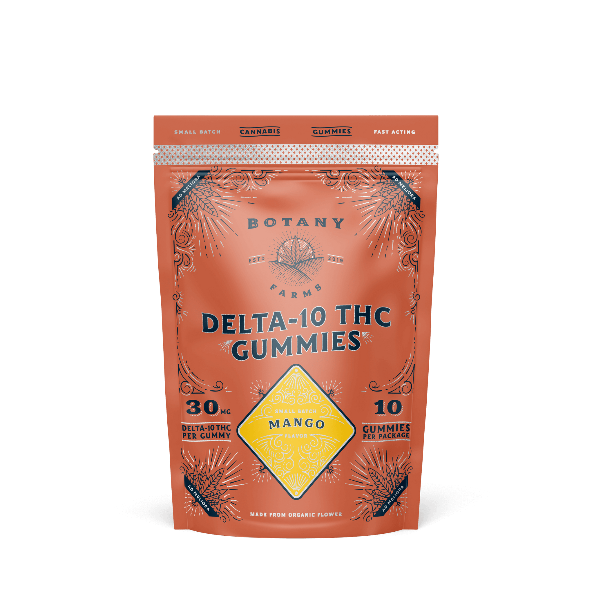 Pineapple Delta-10 THC Gummies: 10 Pack | Botany Farms
